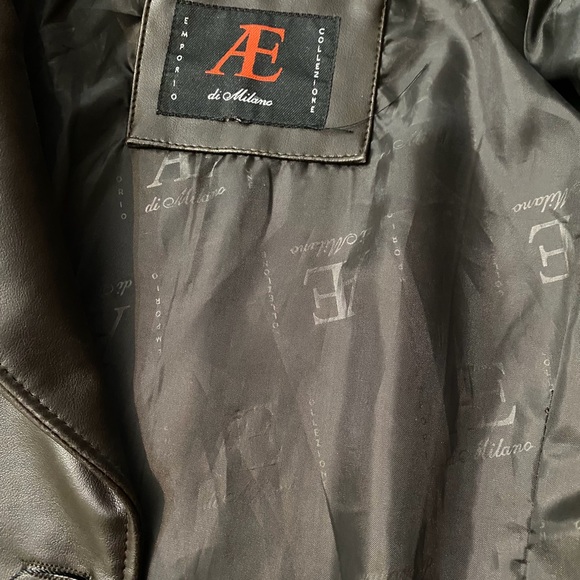 AE Di Milano | Jackets & Coats | New Mens Brown Italian Leather Jacket ...